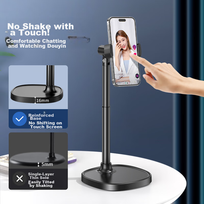 JOPREE Phone Stand, Desktop Live Streaming Stand, Video Shooting Stand, Lazy Universal Stand for Watching Shows, Overhead Shooting, Selfie, Rotatable Support Stand, Multifunctional Phone Holder
