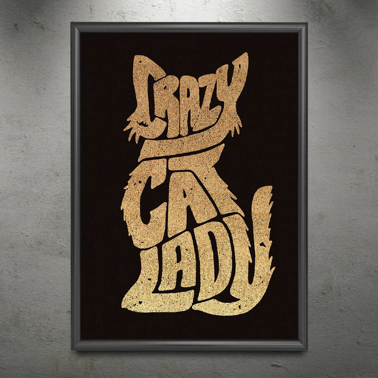 Постеры для интерьера. Постер с надписью. Crazy cat lady