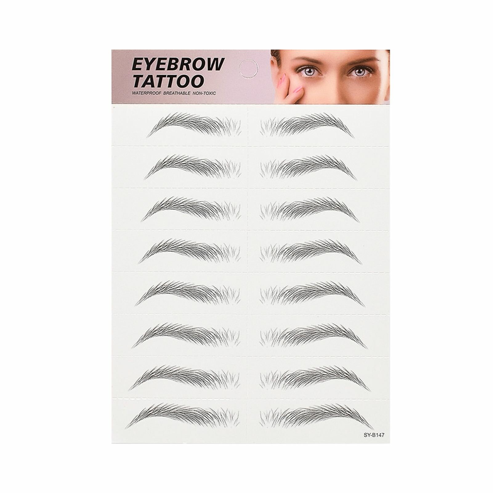 Tattoo Eyebrow Stickers Waterproof Permanent 3D Imitation Tattoos Hair-like Authentic Eyebrows Long Lasting for Woman & Man Makeup Tool