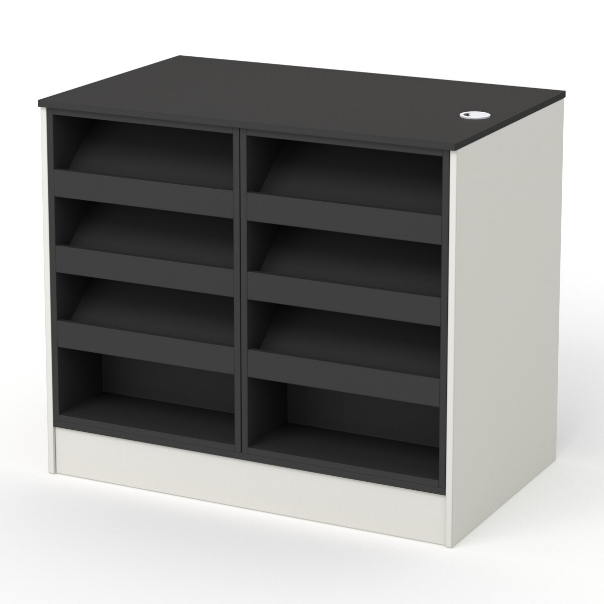 Кассовый стол "ривьера" №1Е, Белый и Черный. Производитель товара - компания Westcom.