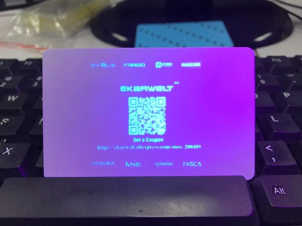 800015-UV синяя лента 1000 отпечатков для принтеров Zebra P310 P330i P430i ПВХ карт