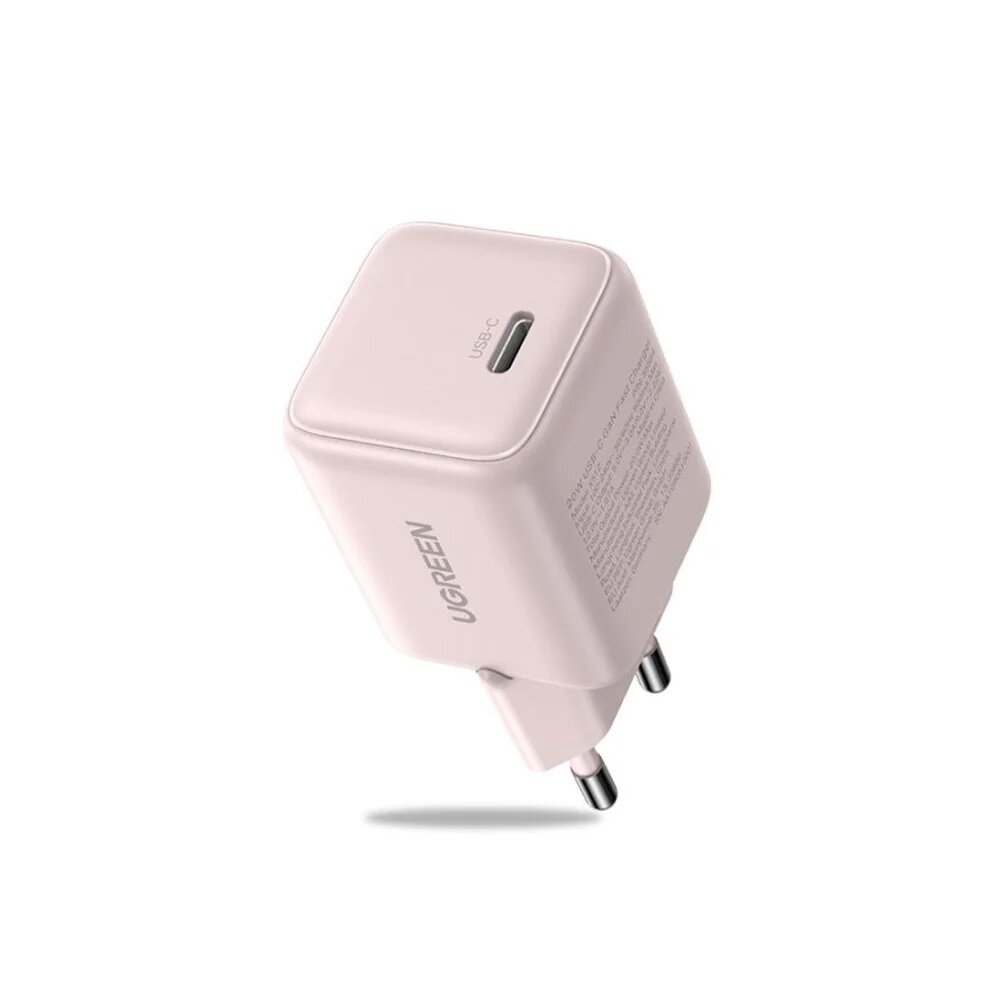 Ugreen X512 Mini 20W USB-C GaN Fast Charger EU pink сетевое зарядное устройство