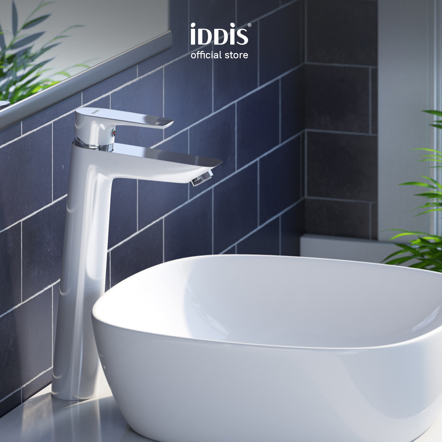 Смеситель для раковины и умывальника IDDIS Cloud CLOSB01i01 настольный белый и хром