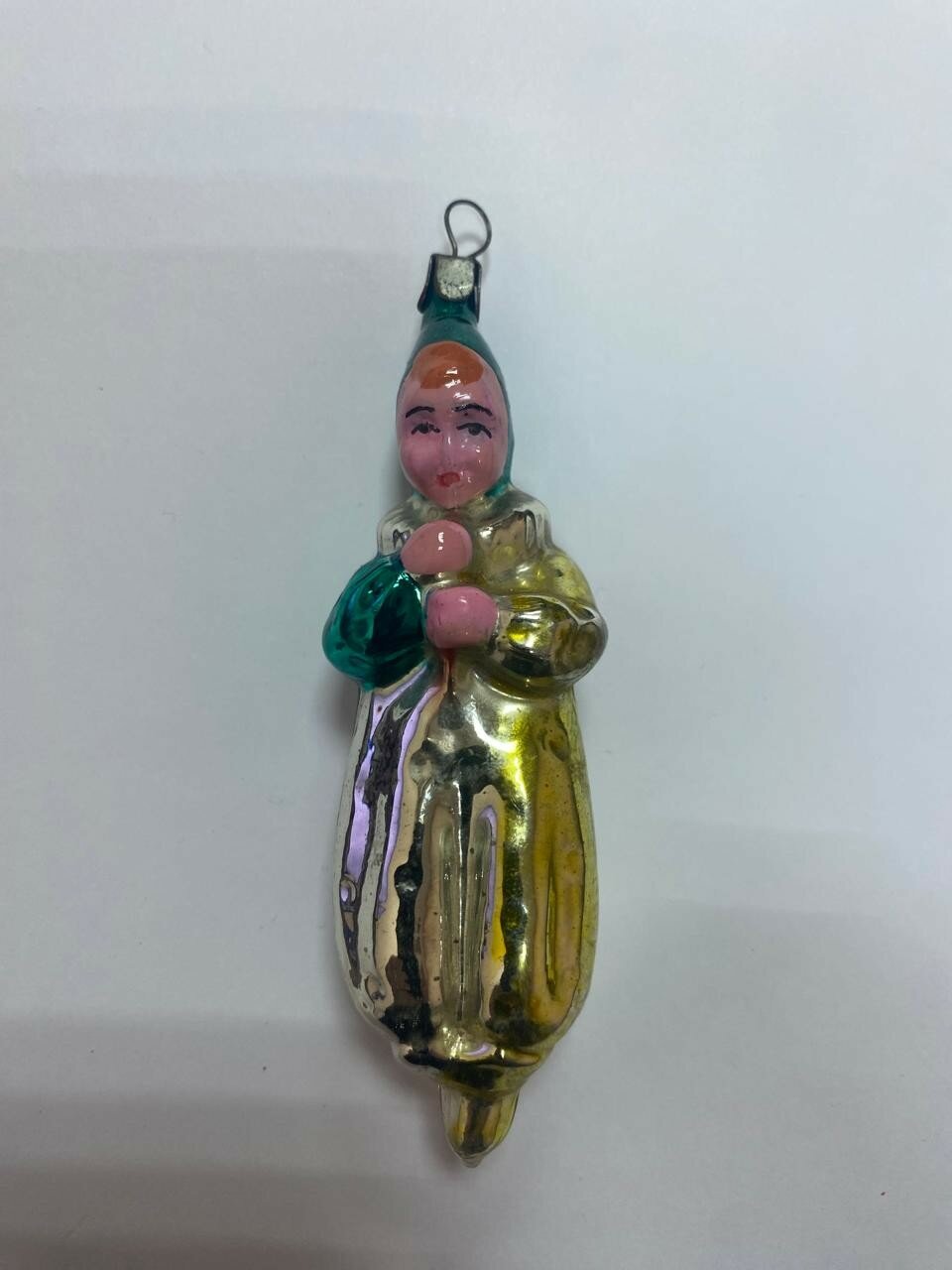 Игрушка на елку Клоун с дудочкой Винтаж из СССР