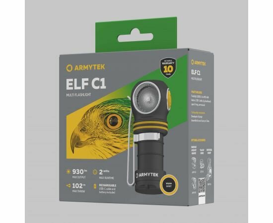 Налобный фонарь Armytek Elf C1 USB-C (теплый свет) F05003W