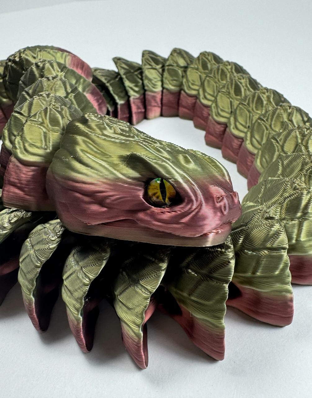 Игрушка 3D "Гремучая змея", подвижная, антистресс, длина 62 см