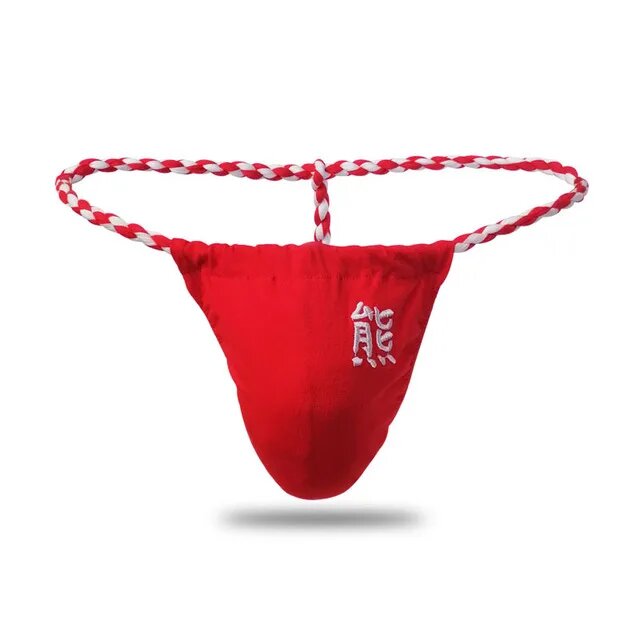 Мужские стринги красные Hundoshi, red 01