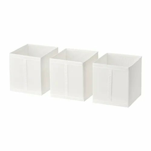 Набор коробок для хранения ИКЕ скубб IKEA SKUBB, белые, 31x34x33, 3 штуки