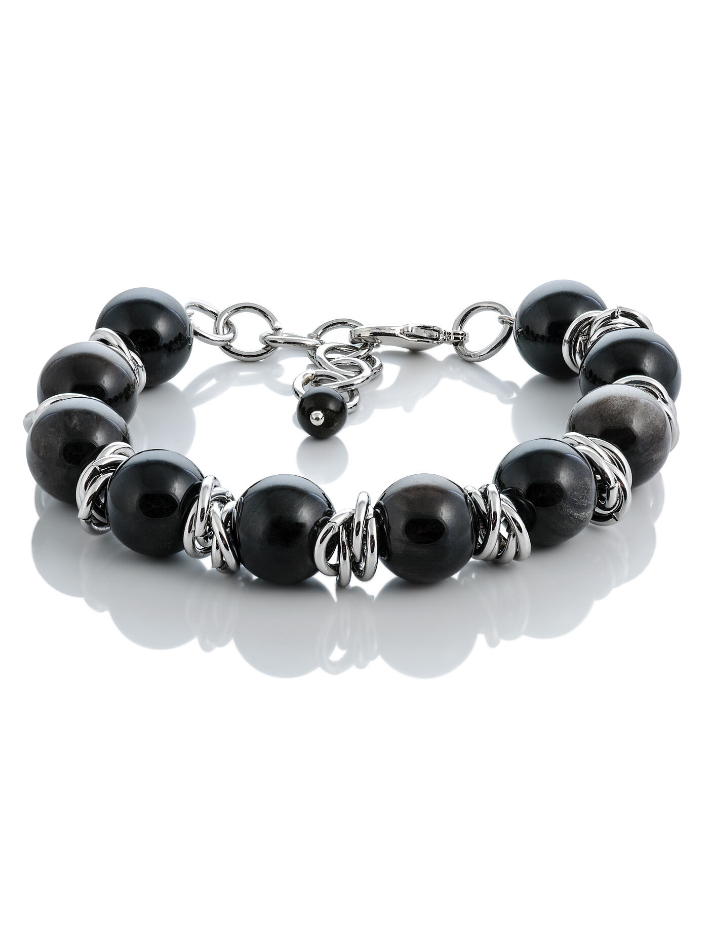 Браслет, обсидиан