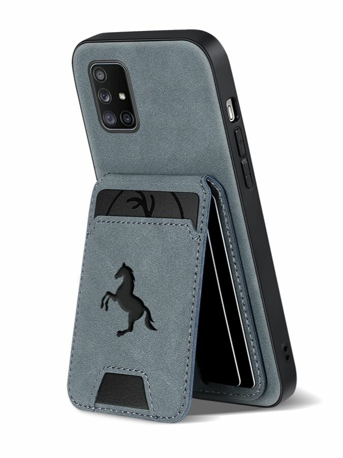 Кожаный чехол для Самсунг Галакси A71 4G /Samsung Galaxy A71 4G, со встроенным держателем для карт, прочный раскладной чехол для телефона для женщин и мужчин, нескользящий