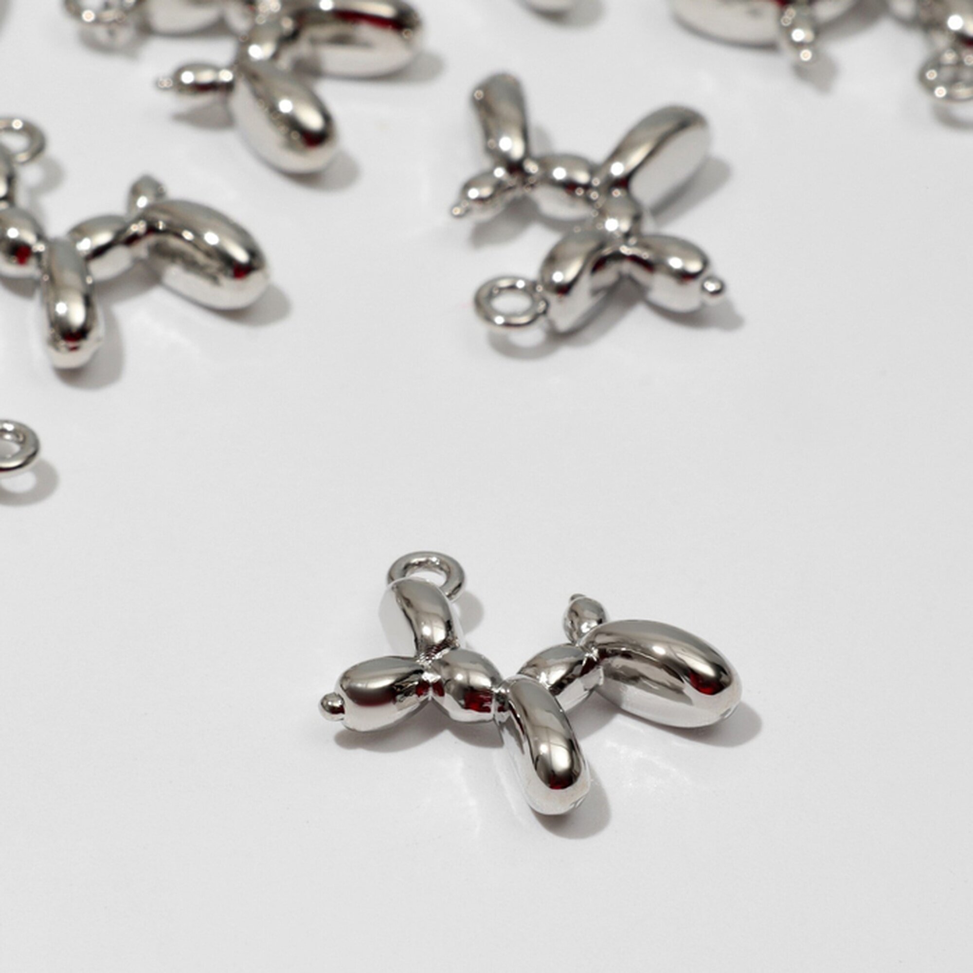 Подвеска Queen Fair «Собачка», металл, 10 штук, серебристый цвет