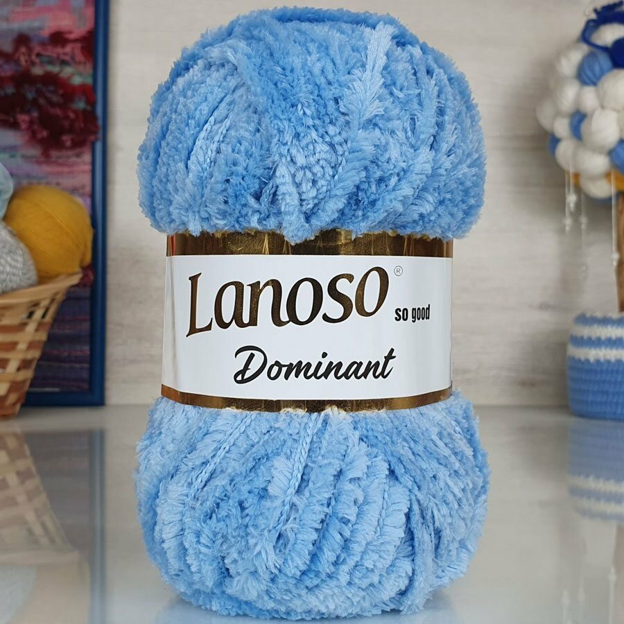 Пряжа Lanoso DOMINANT 961 голубой (5 мотков)