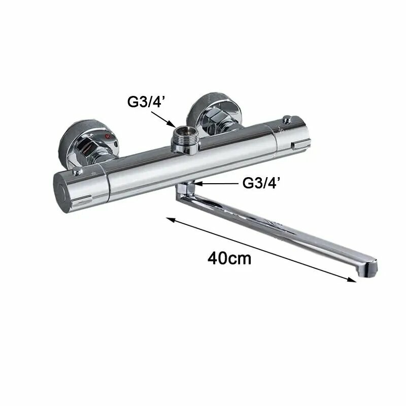 Термостатический смесительный клапан, латунный смеситель, монтируемый на стену, подходит для смесителей для ванной комнаты и ванн