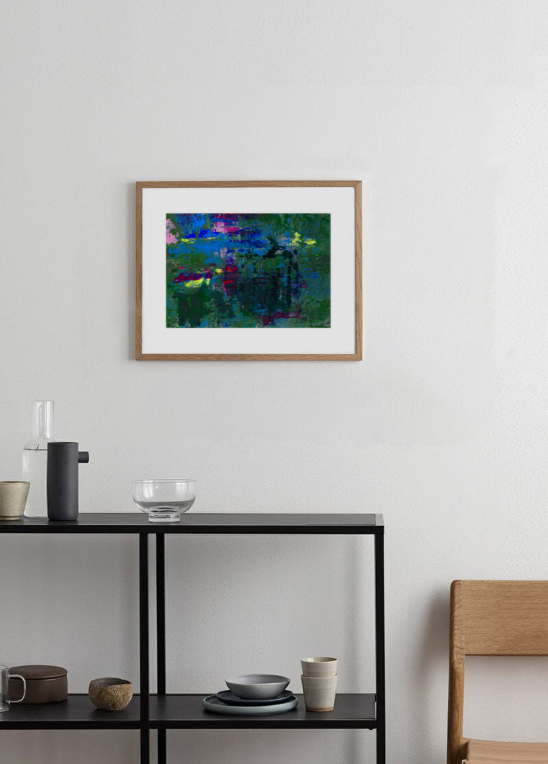 Авторская картина на бумаге «Интерес», 21х30 см, акрил на бескислотной бумаге, абстракция