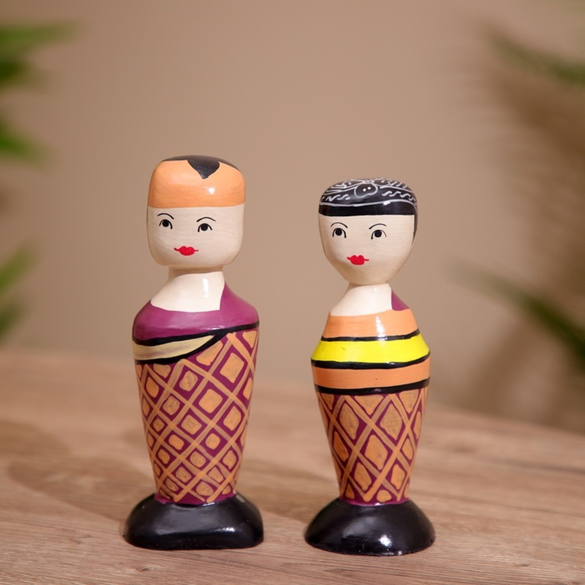 Статуэтка Сима-ленд "Парочка", дерево, ручная работа, 17см, 2шт