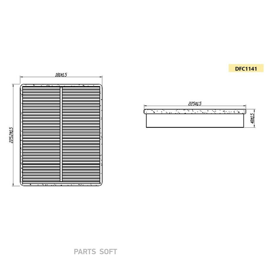 DOUBLE-FORCE DFC1141 Фильтр салонный ВАЗ 2110-2112, 2170 нового образца, без кондиционера