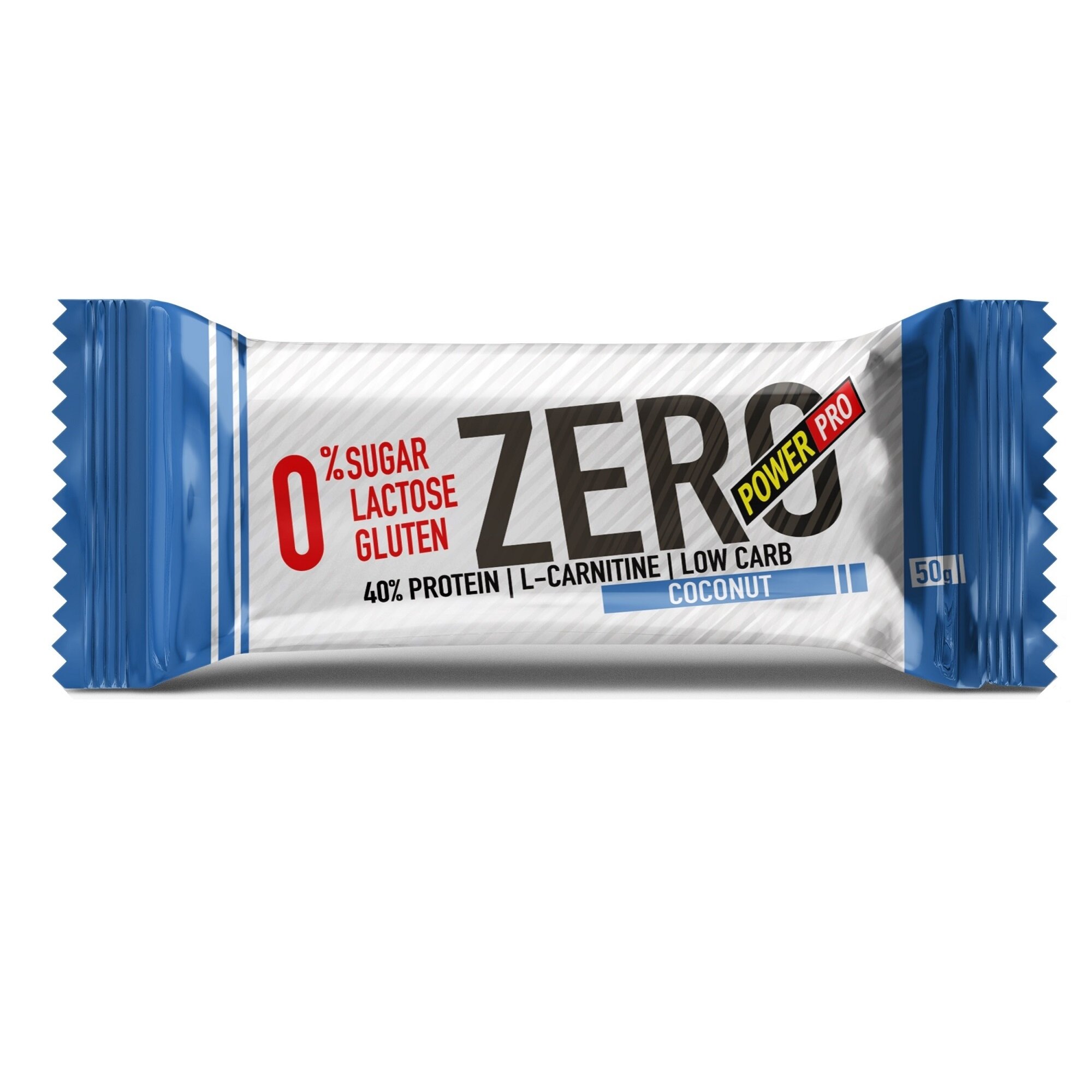 Протеиновый батончик 40% ZERO 1 шт 50 гр (Power Pro) Кокос