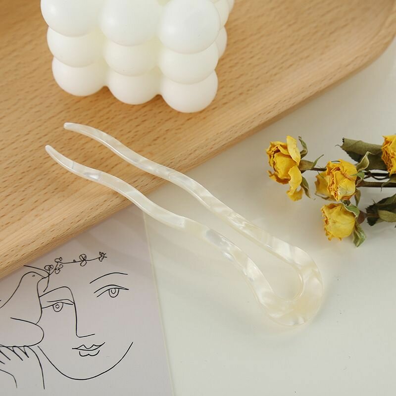 Заколка для волос U-образная волнистая шпилька ретро YZ