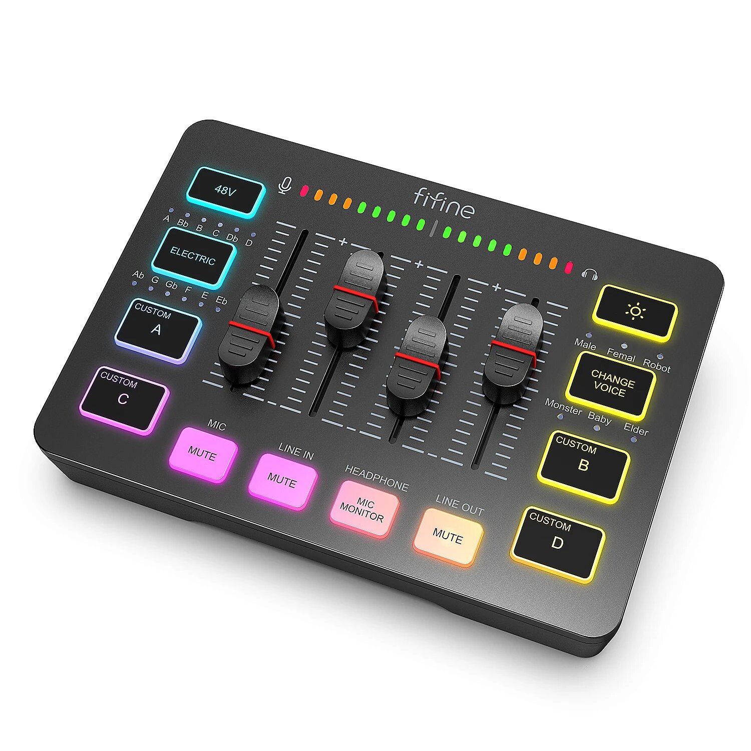 FIFINE SC3W 4-канальный USB микшер SC3