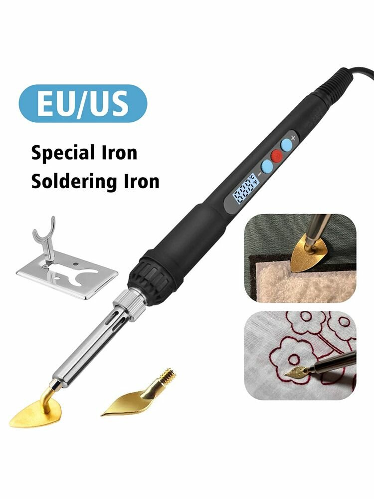 Маленький утюг 80 Вт, мини-утюг для одежды, сумок, головных уборов, обуви, цифровой дисплей с регулировкой температуры, портативный легкий утюг