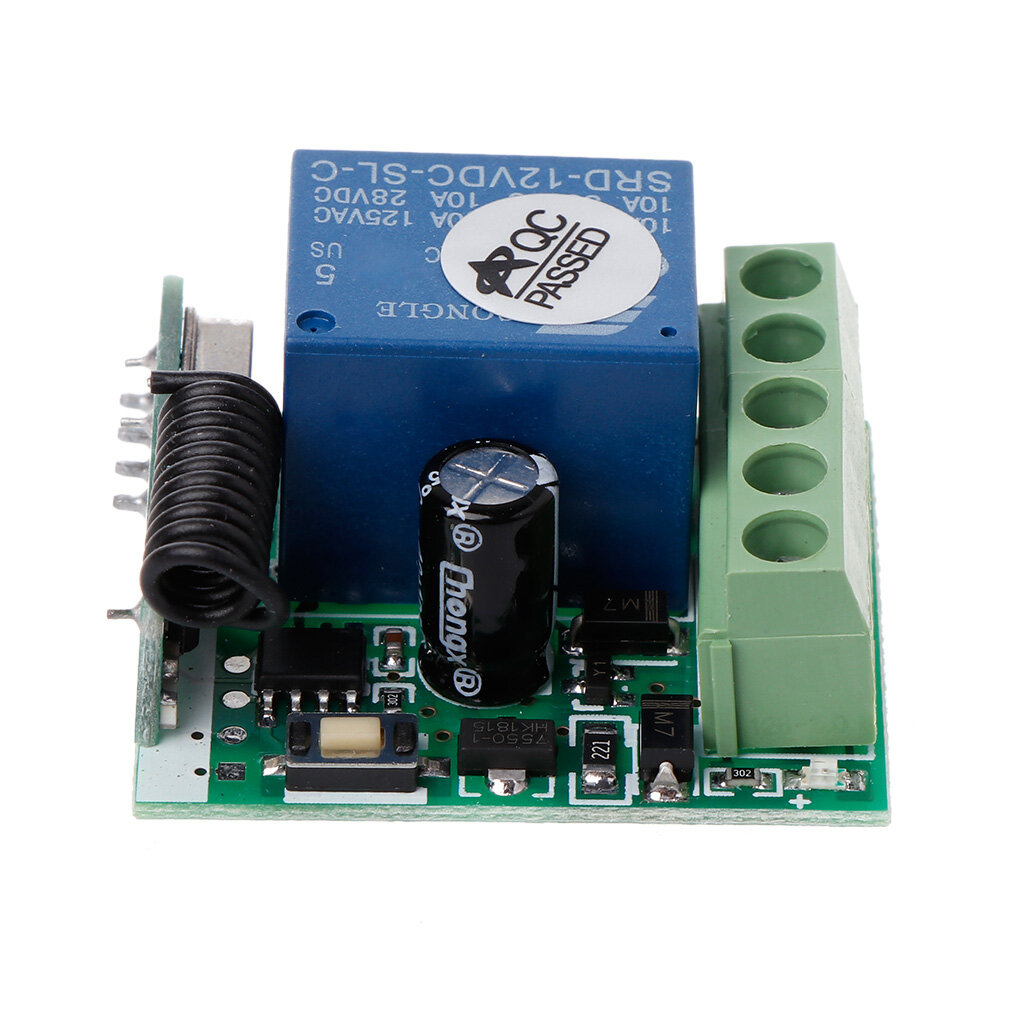 433 МГц Беспроводной Пульт Дистанционного Управления DC 12V 1CH Реле 433 МГц Модуль Приемника Для Обучения Коду Передатчика Дистанционного Управления