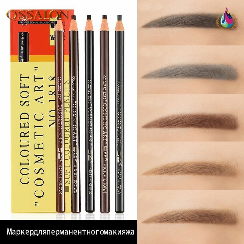 Водостойкий маркер для микроблейдинга и перманентного макияжа, 3 шт, татуаж бровей и губ, инструмент для позиционирования, карандаш для дизайна глаз и губ