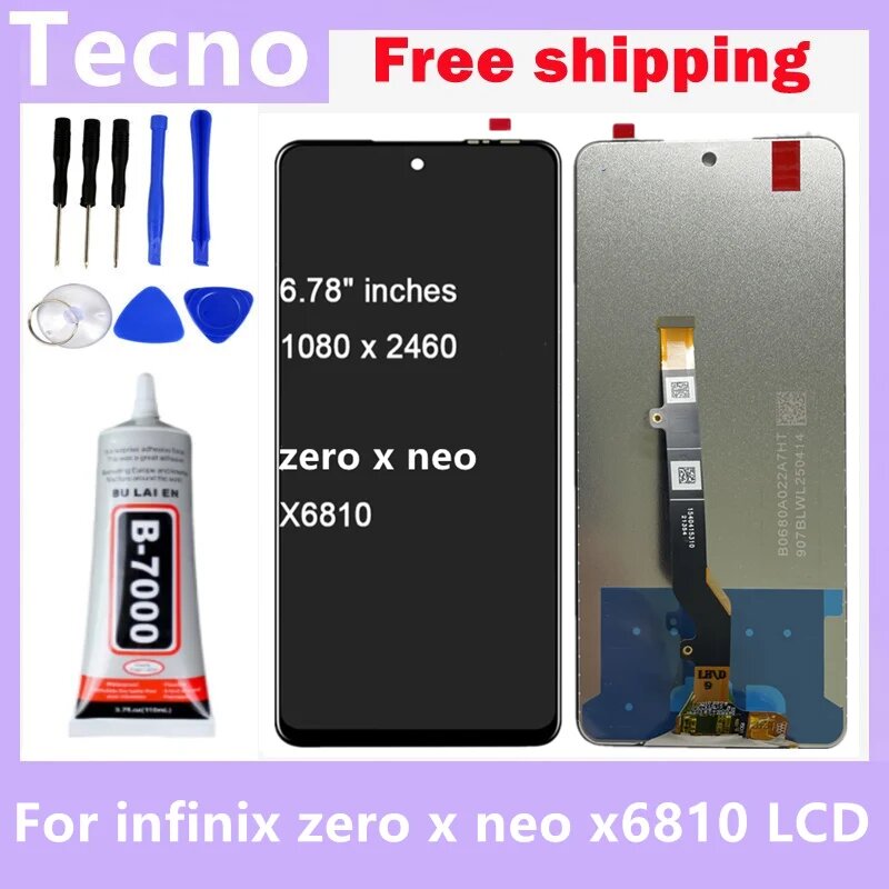 Для infinix zero x neo x6810 ЖК-дисплей, сенсорный экран в сборе, стеклянная панель, замена дигитайзера для infinix zero x neo x6810