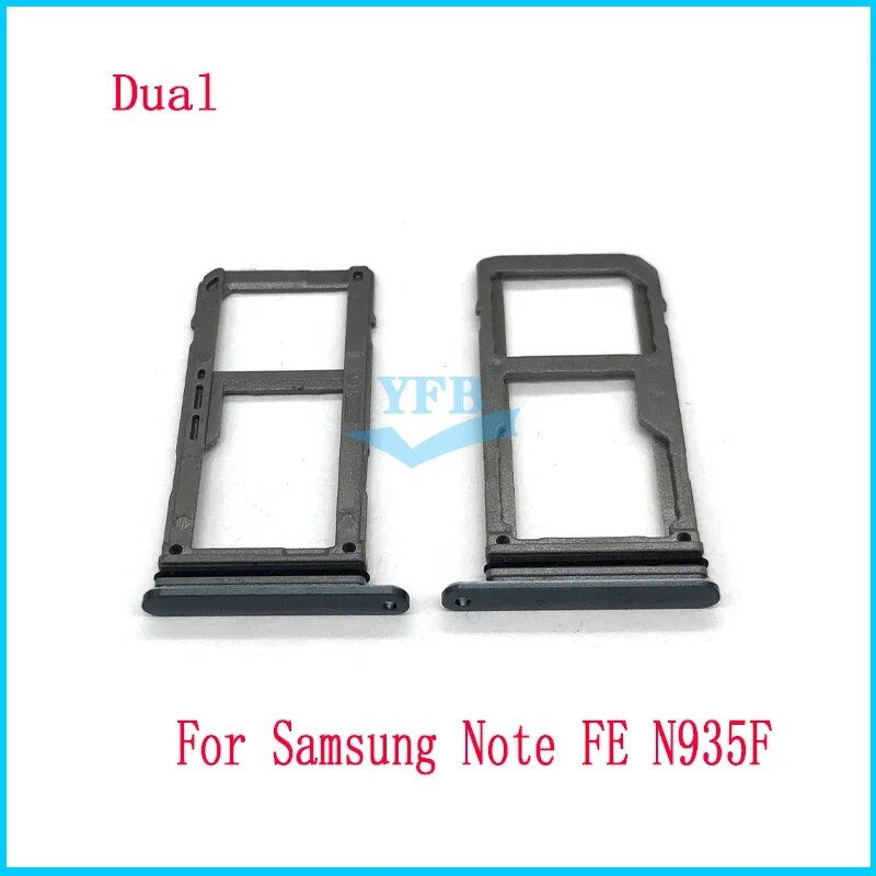 Для Samsung Galaxy Note FE N935F Держатель лотка для SIM-карты Адаптер для слота для карт Запасные части dual silver