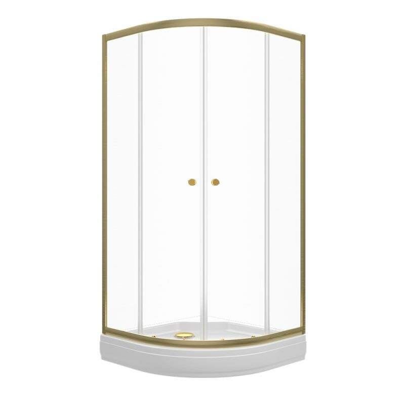 Тритон Душевой уголок "Альфа-Голд" 90х90, 1/4 круга, низ. подд. (2 места+сифонD90мм) Тритон Щ0000073921