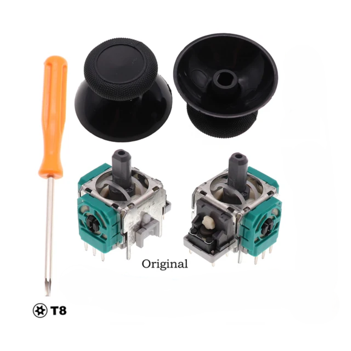 Ремкомплект для геймпада джойстика Xbox One Series S X 3d Analog аналог отвертка torx T8 стики грибки накладки аналоги