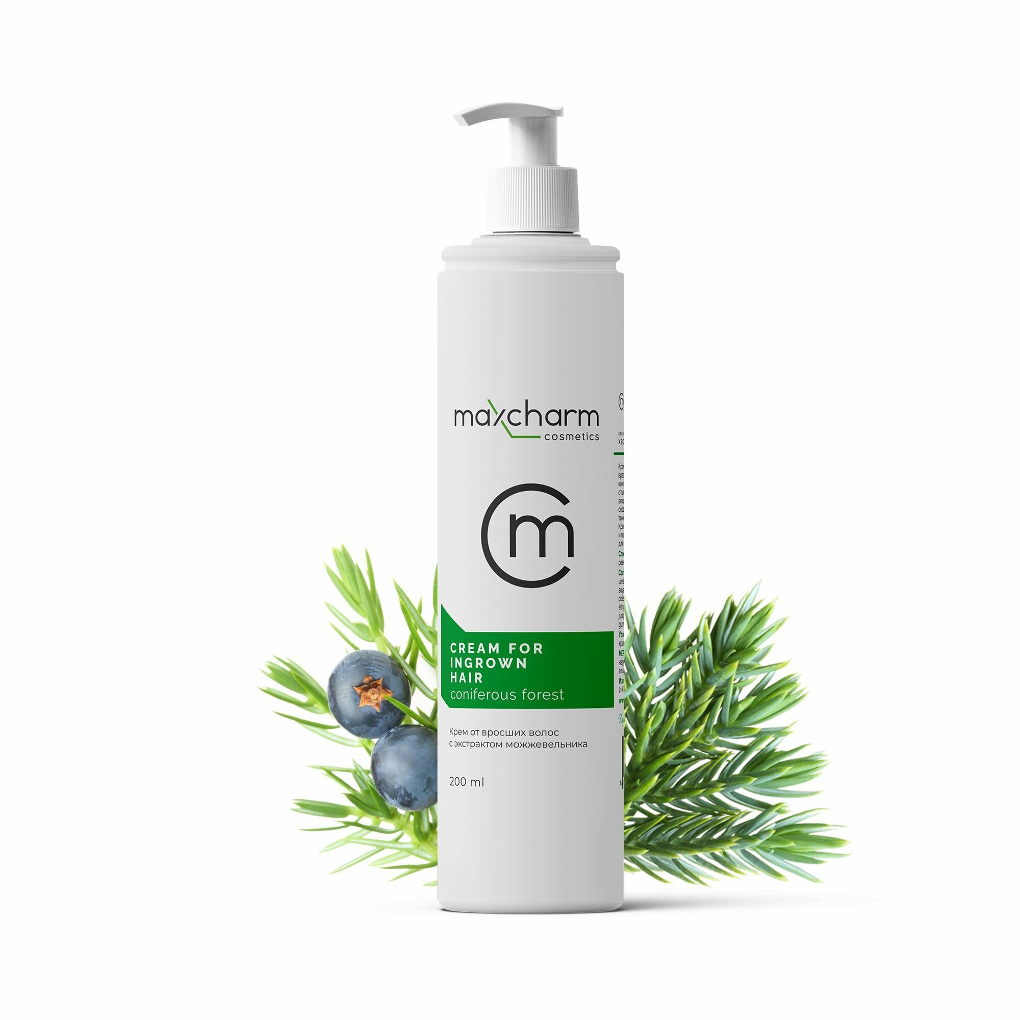 Крем от вросших волос Хвойный лес MAXCHARM Cream for ingrown hair Coniferous Forest, 200 мл