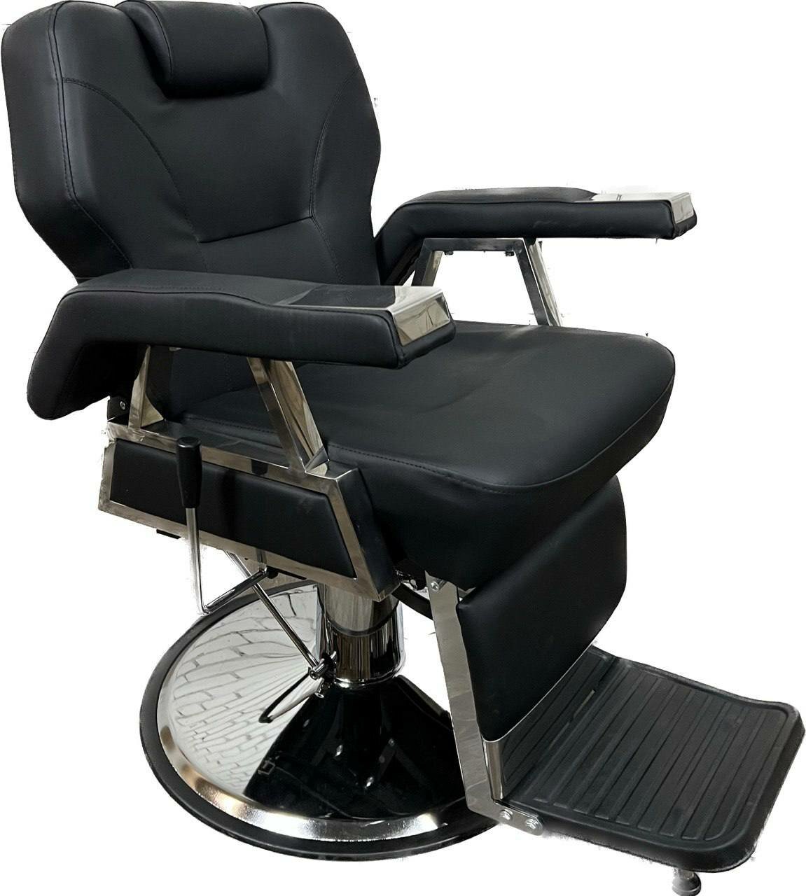 Кресло для барбершопа Райли, анатомическая спинка, мягкие подлокотники