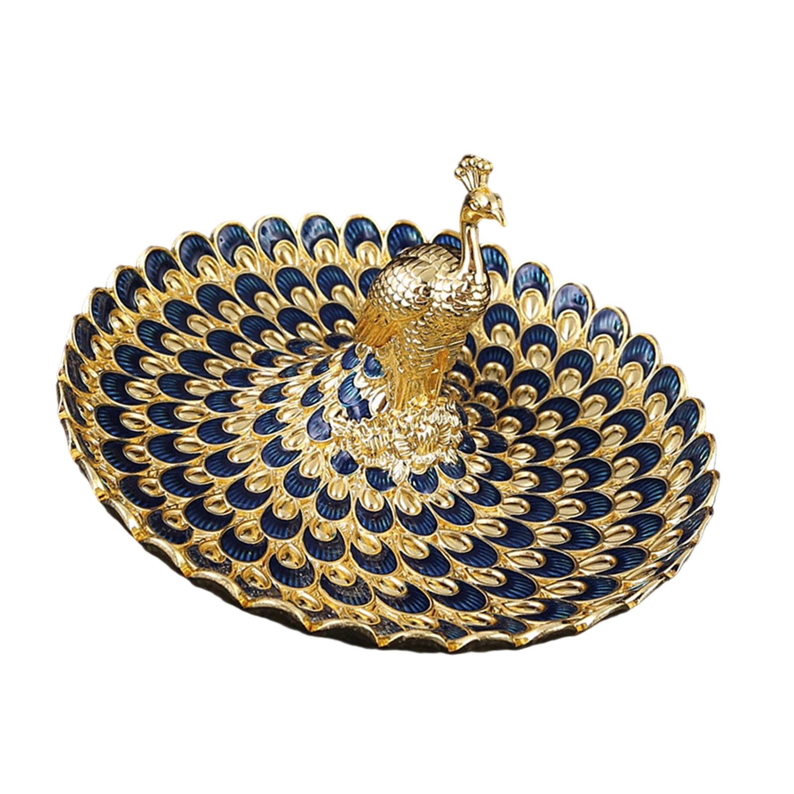 20 см металлическое блюдо для подачи с рельефным узором павлинов идеально домашних мероприятий