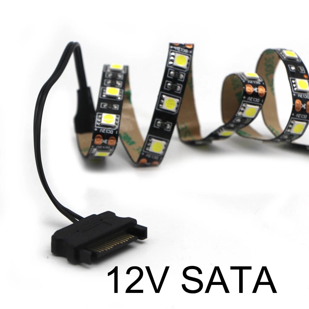 RGB лента 0.5м, SATA, Blue, IP65 waterproof