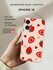 Чехол на Apple iPhone 16 / Айфон 16 с принтом "Heart strawberries 1 - 14 февраля...