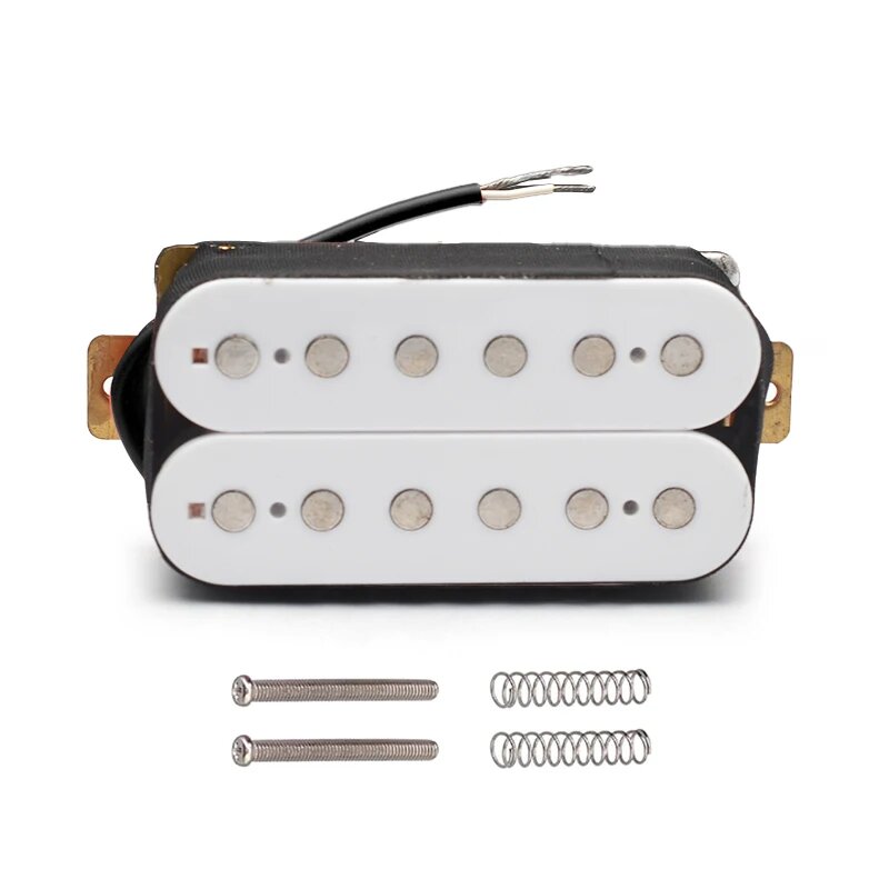 GETMUSIC MU2241-2 Звукосниматель Хамбакер для электрогитары белый/черный Белый, White Bridge Pickup