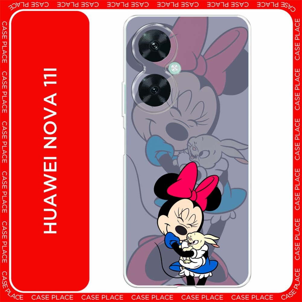 Чехол на Huawei Nova 11i / Хуавей Нова 11i с принтом "Минни с кроликом"