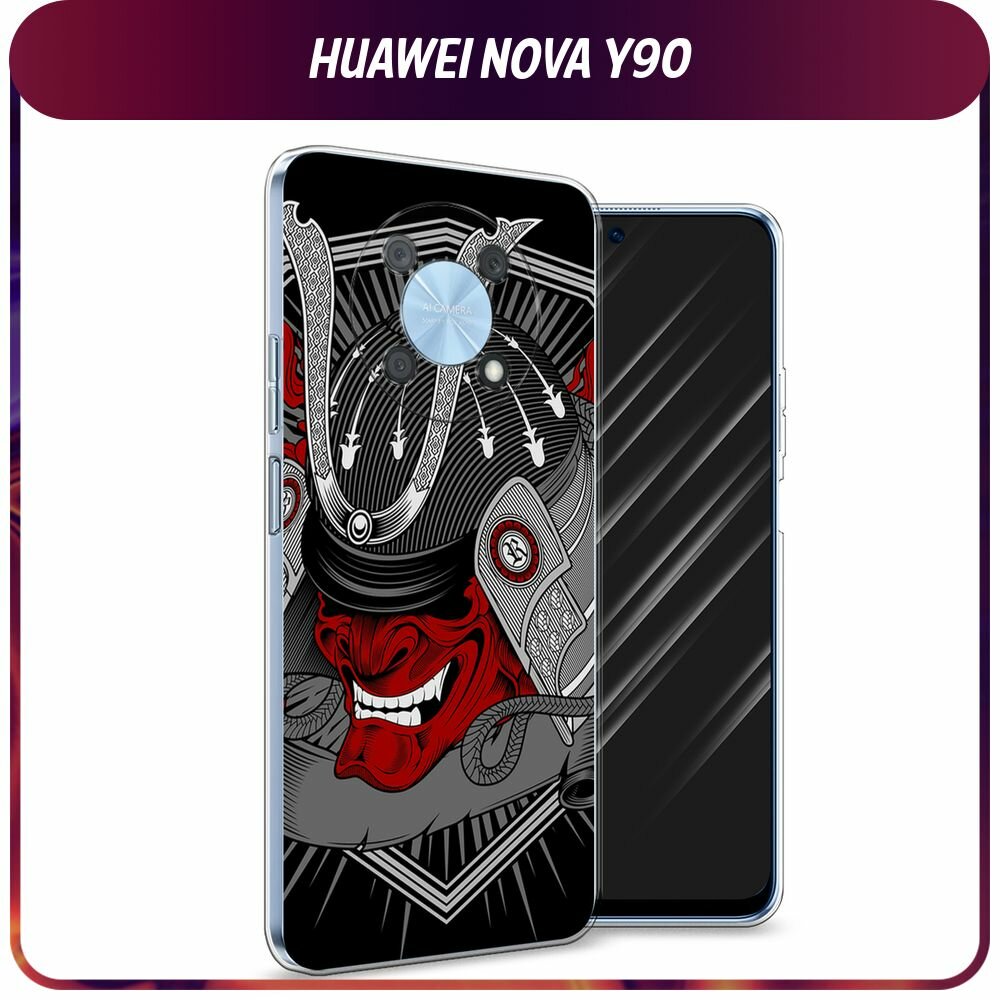 Чехол на Huawei Nova Y90 / Хуавей Нова 90 с принтом "Красная маска самурая"