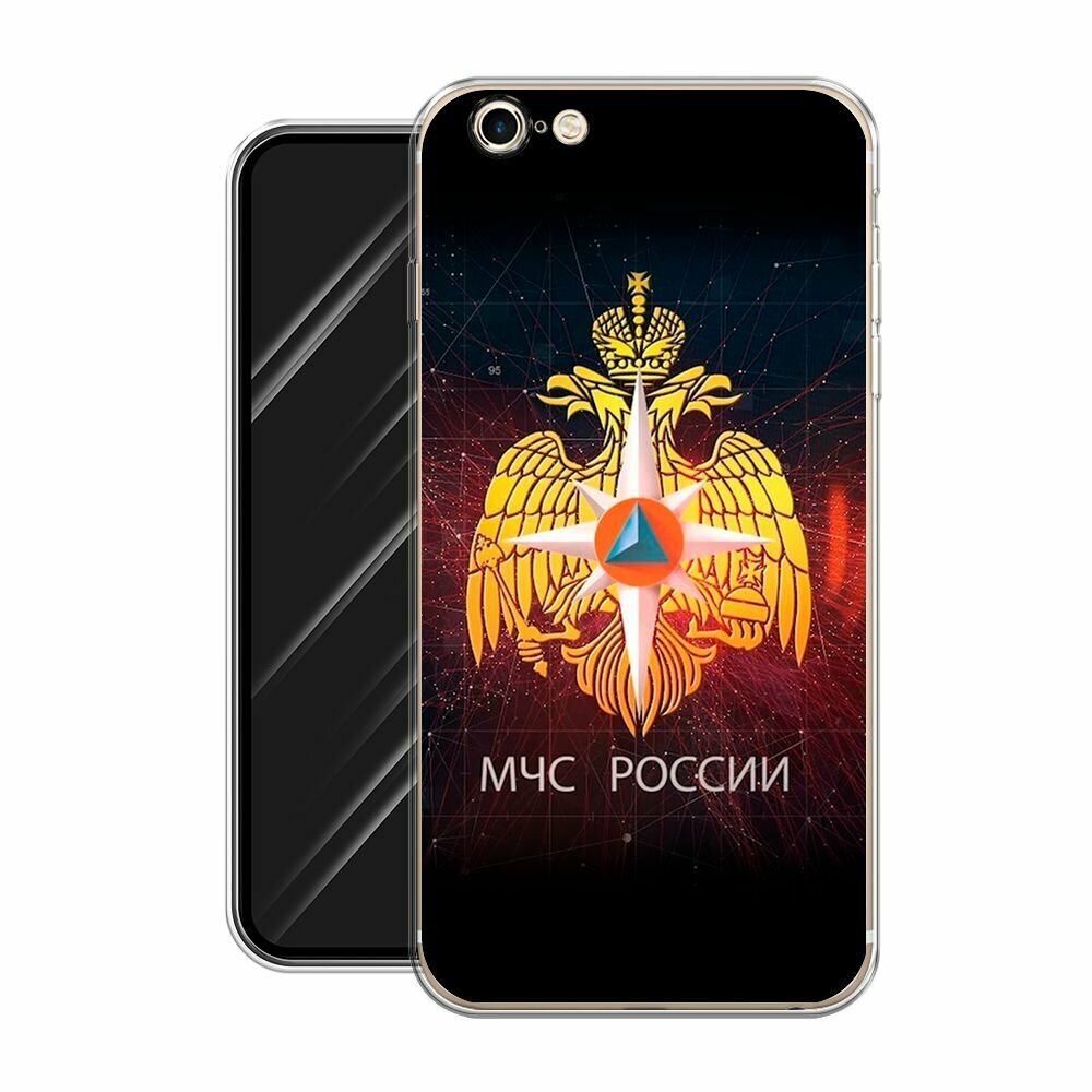 Чехол на Apple iPhone 6 Plus/6S Plus / Айфон 6 Плюс/Айфон 6С Плюс с принтом "МЧС России" — фото 1