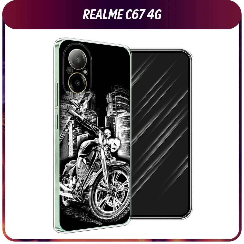 Чехол на Realme C67 4G / Реалми C67 4G с принтом "Крутой байк"