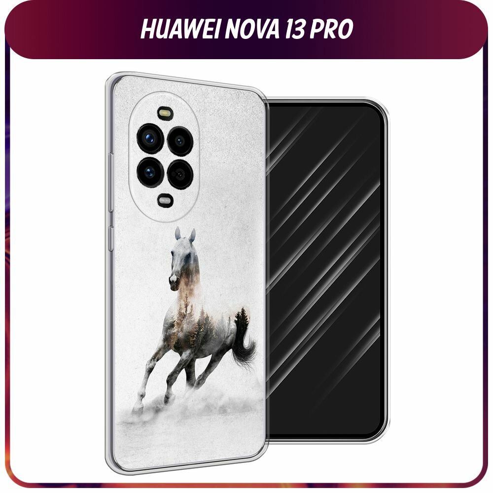 Чехол на Huawei Nova 13 Pro / Хуавей Нова 13 Про с принтом "Лошадь лес"
