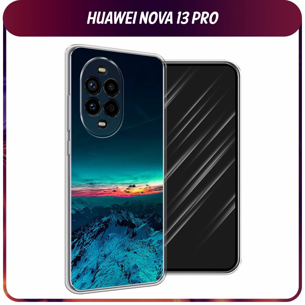 Чехол на Huawei Nova 13 Pro / Хуавей Нова 13 Про с принтом "Закат в горах"