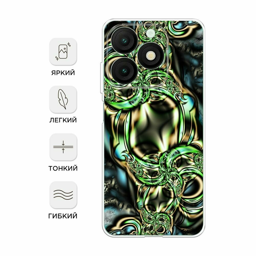 Силиконовый чехол на Itel A50 / Ител А50 с принтом Абстракция 18 — фото 1