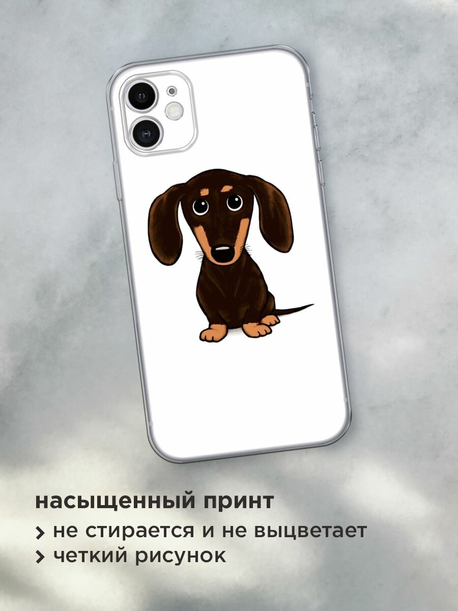 Чехол на Apple iPhone 11 / Айфон 11 с принтом "Маленькая такса" — фото 1