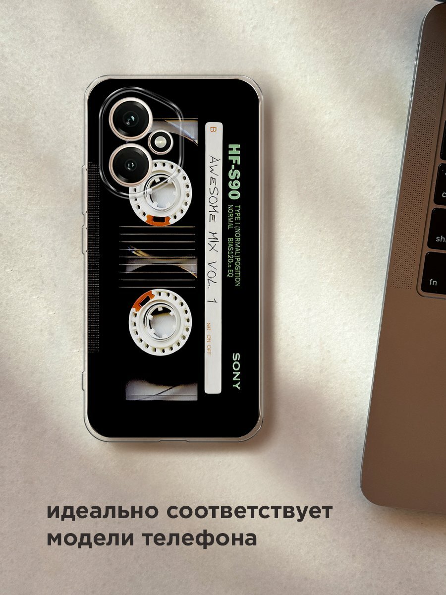 Чехол на Honor 400 / Хонор 400 с принтом "Кассета лак" — фото 1