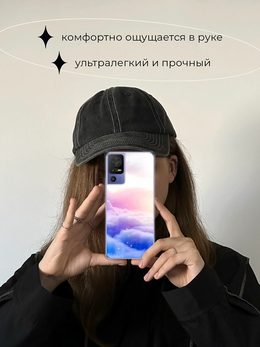Силиконовый чехол на TCL 40 SE / ТСЛ 40 SE с принтом "Небеса" — фото 1