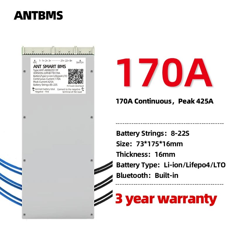ANT BMS 170A, 8-22S, Bluetooth