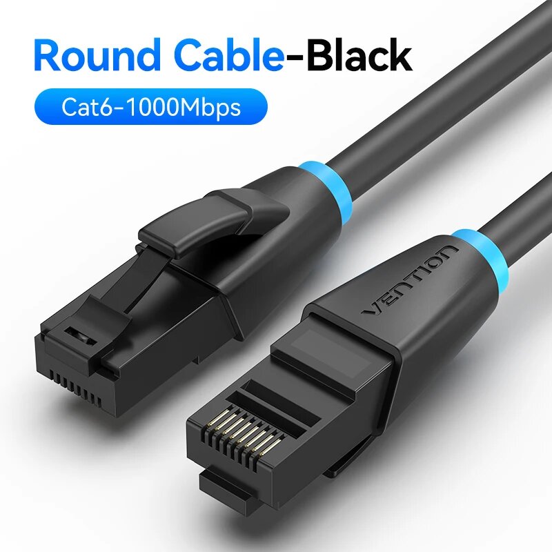 Vention Cat6 Ethernet кабель 1000 Мбит/с Black-Cat6-Upgrade, 30m