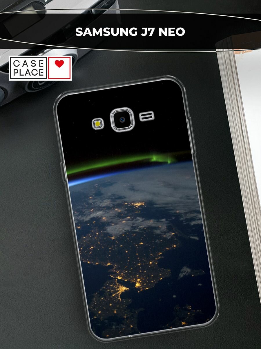 Чехол на Samsung Galaxy J7 Neo / Самсунг Галакси Джей 7 Нео с принтом "Земля из космоса"