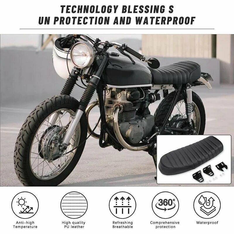 Мотоцикл CG125 может быть модифицирован подушкой сиденья, ретро-подушкой сиденья длиной 53 см
